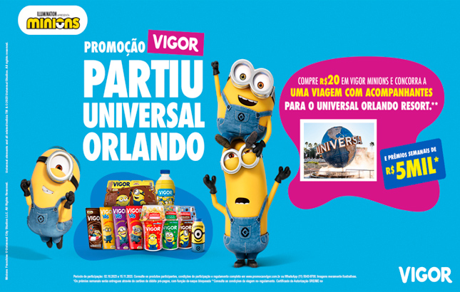 Vigor premia consumidor com viagem para o Universal Orlando Resort